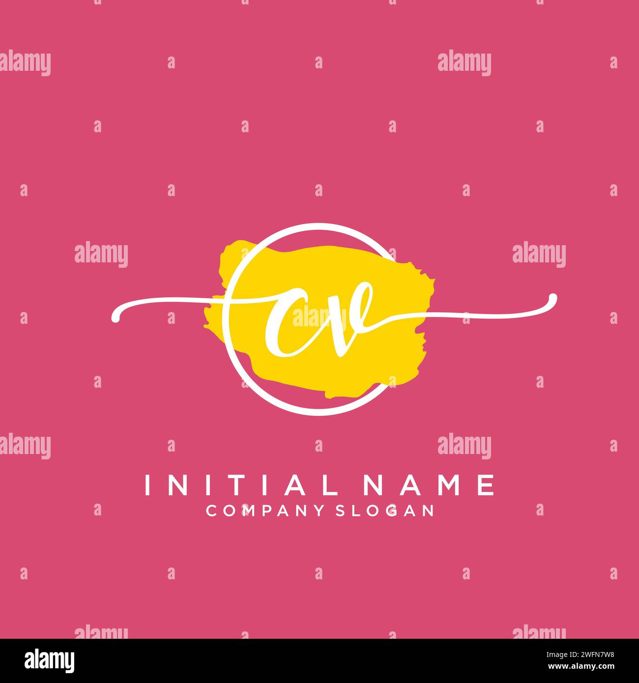 CV Initial handwriting logo with circle Stock Vector Image & Art - Alamy