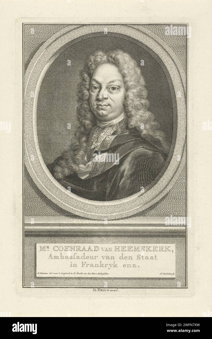 Portrait of Coenraad van Heemskerk, Jacob Houbraken, After Aert ...