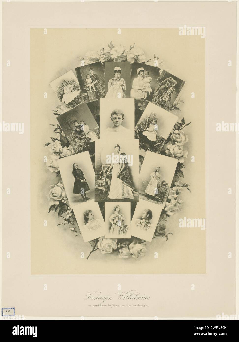 Portraits of Wilhelmina, Queen of the Netherlands, and Emma, Queen ...