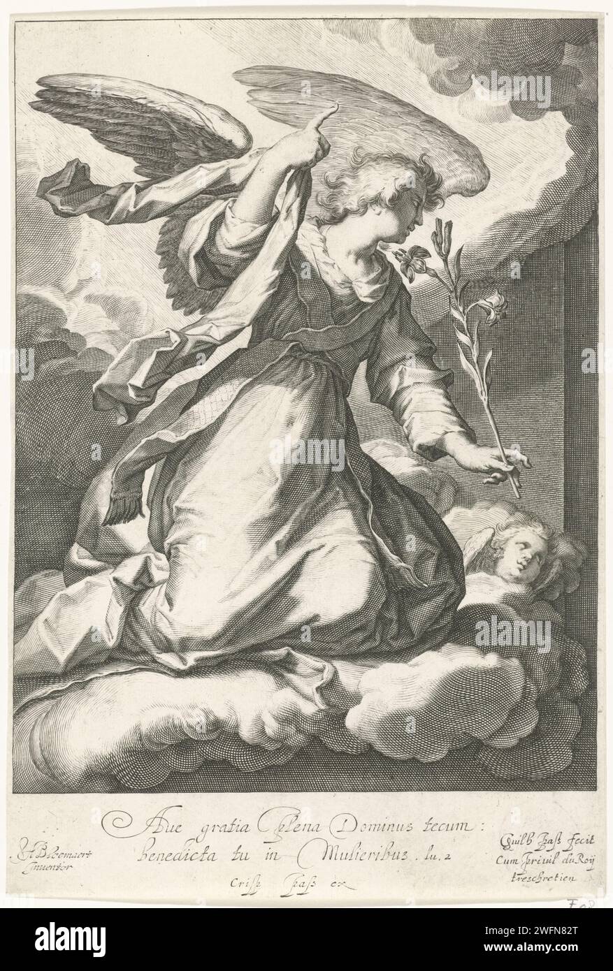Engel Gabriël, Willem van de Passe, After Abraham Bloemaert, 1607 ...