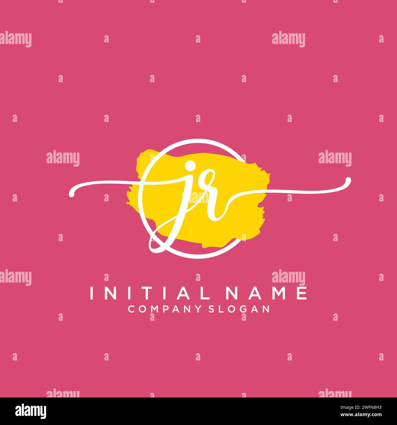 Initial jr logo vectors hi-res stock photography and images - Alamy