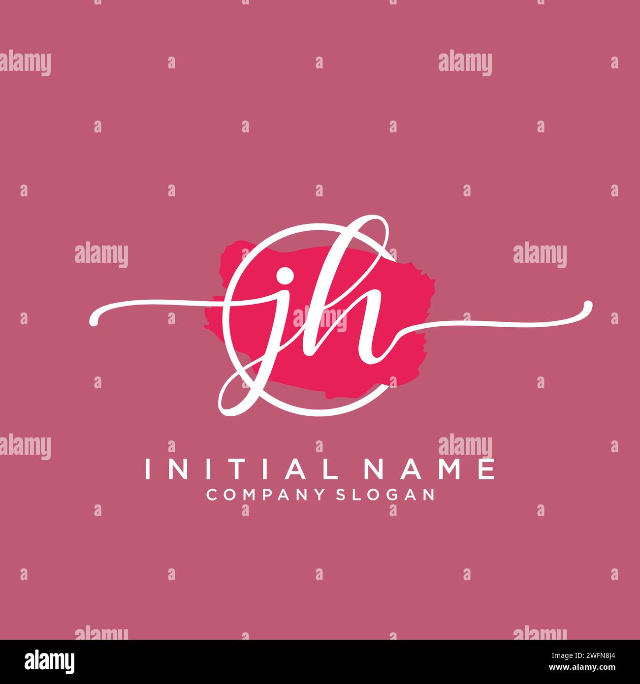 JH Initial handwriting logo with circle Stock Vector Image & Art - Alamy