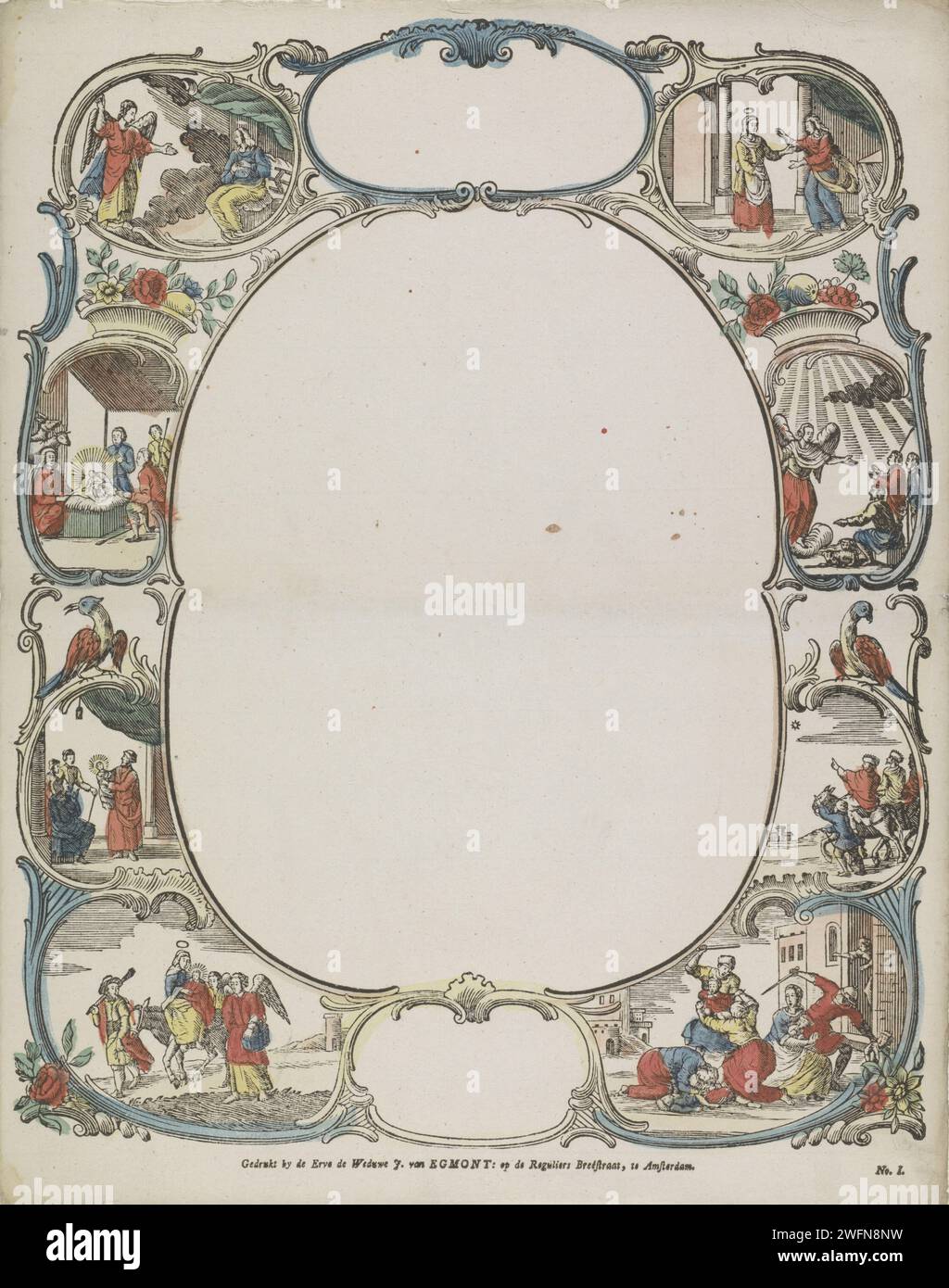 Wish letter with performances from the New Testament, 1785 print Wish ...