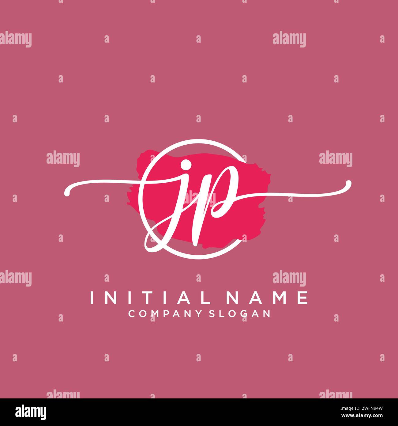 JP Initial handwriting logo with circle Stock Vector Image & Art - Alamy