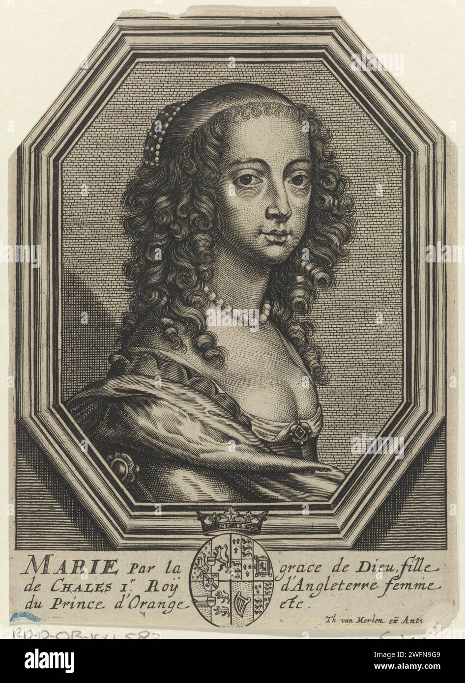 Portret van Maria Henrietta Stuart, anonymous, c. 1631 - 1672 print ...