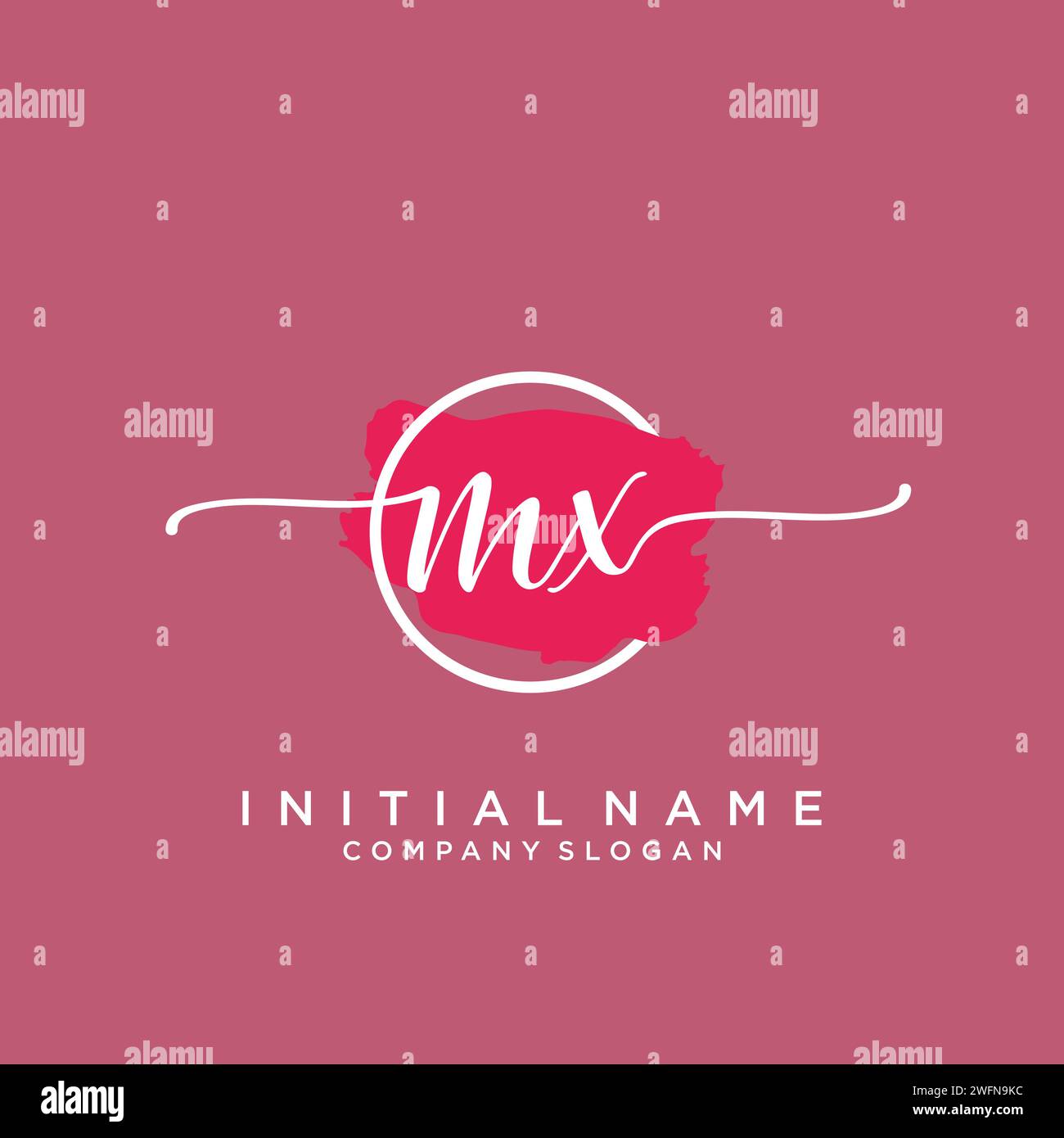 MX Initial handwriting logo with circle Stock Vector Image & Art - Alamy