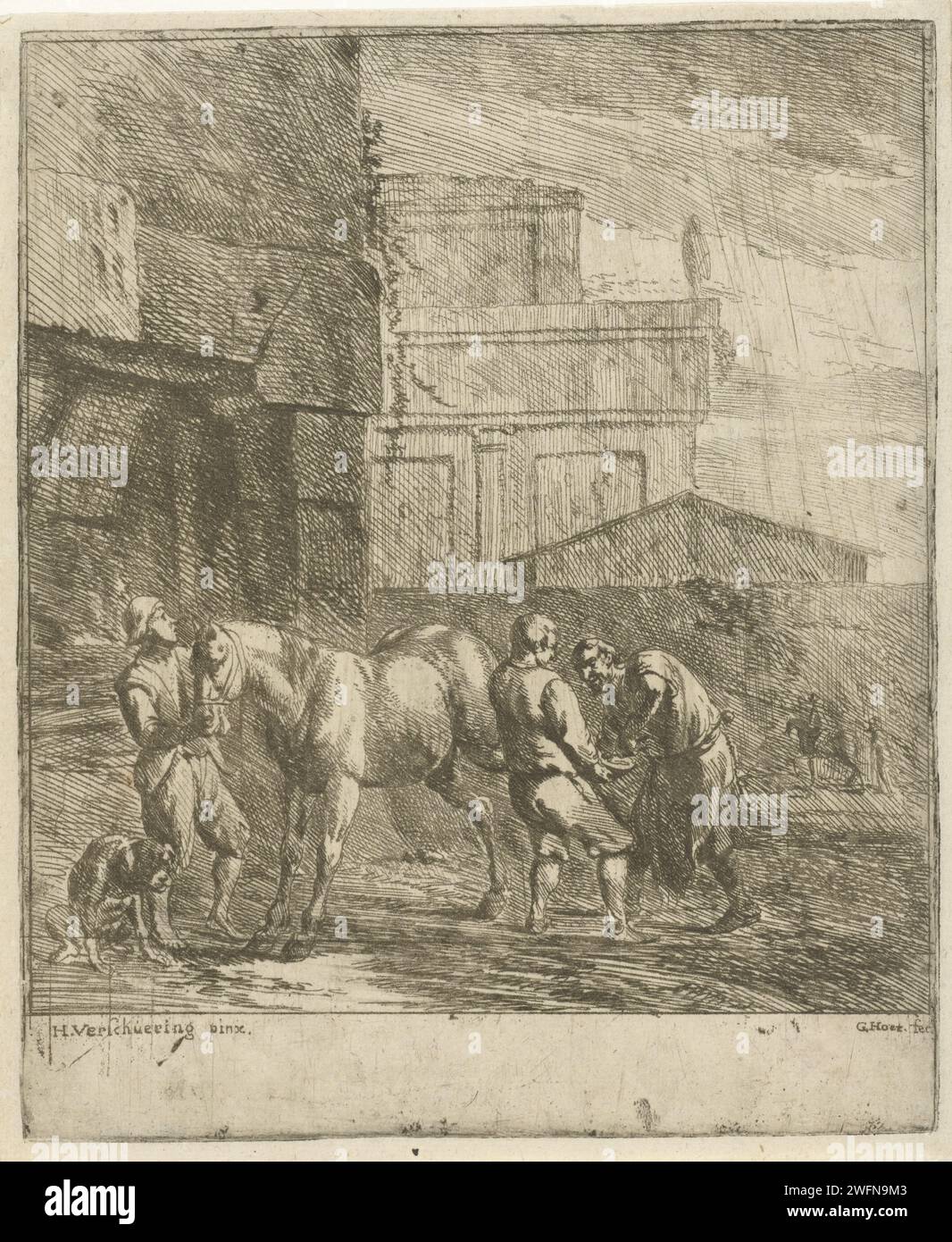 Hoefsmid, Gerard Hoet (I), After Hendrik Verschuring, 1658 - 1733 print ...