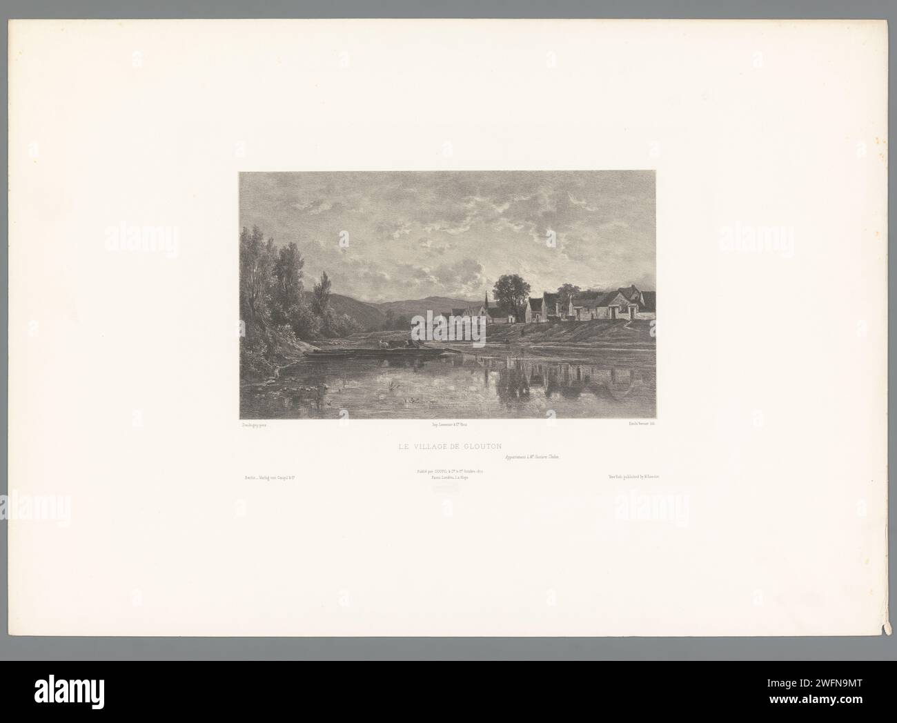 Dorp Aan Rivier, Emile Louis Vernier, After Charles-François Daubigny ...