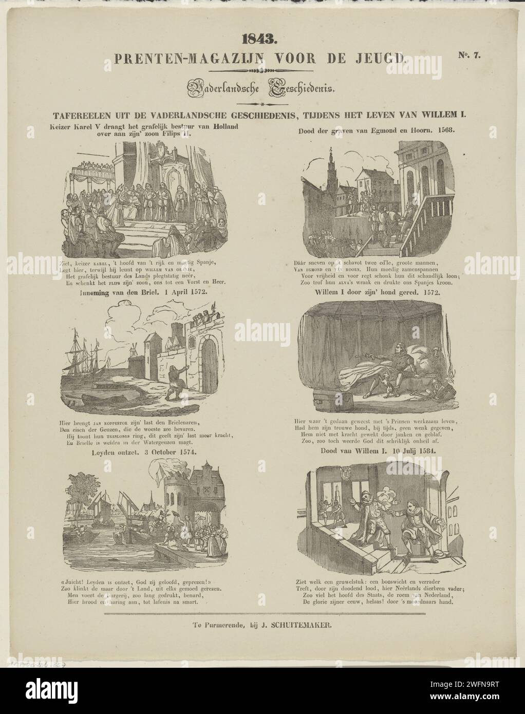 Scenes from national history, during the life of William I, 1843 print ...