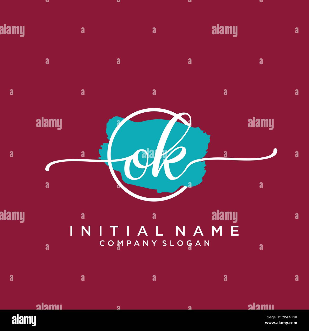 Ok initial Stock Vector Images - Alamy