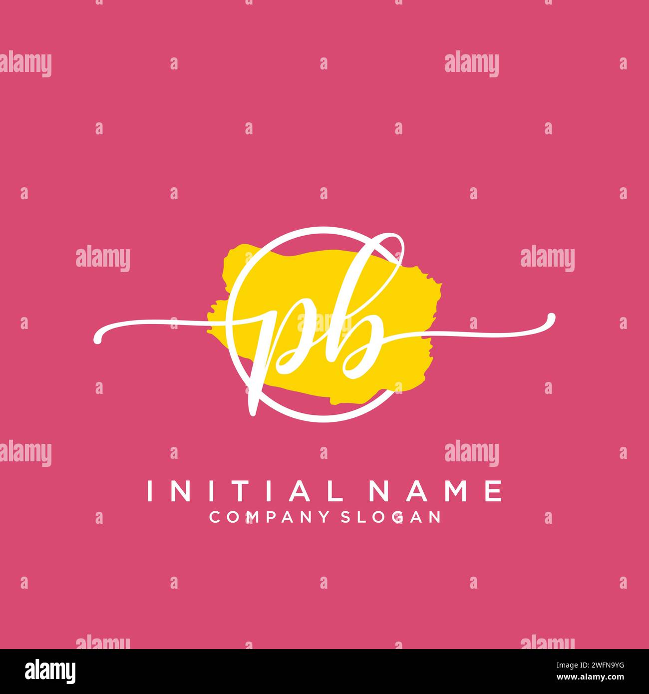 PB Initial handwriting logo with circle Stock Vector Image & Art - Alamy