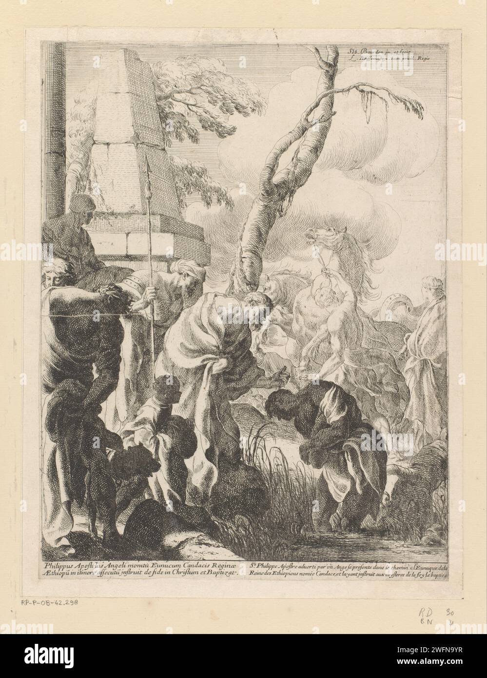 Baptism of the Eunuch by the Apostle Filippus, Sébastien Bourdon, 1626 ...