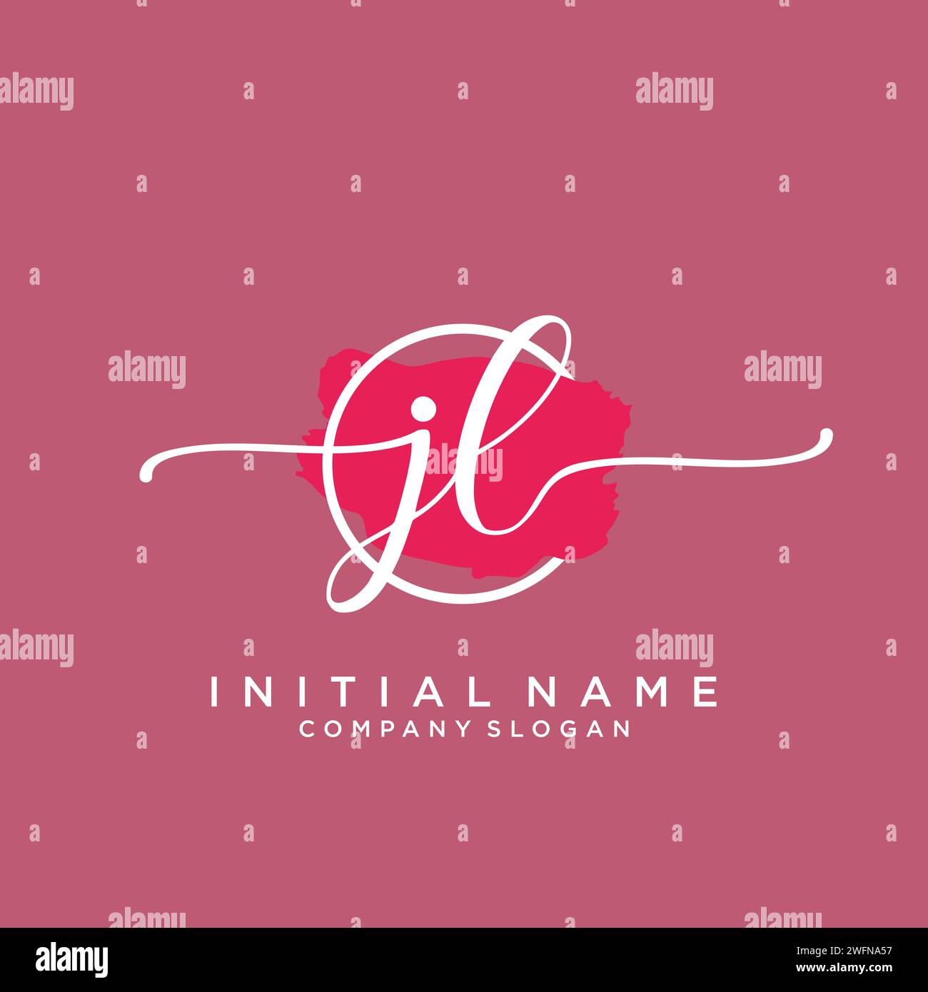 JL Initial handwriting logo with circle Stock Vector Image & Art - Alamy