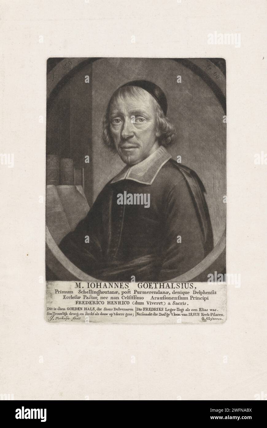 Portret van Johannes Goethals, Jan Network (I), 1670 print Johannes ...