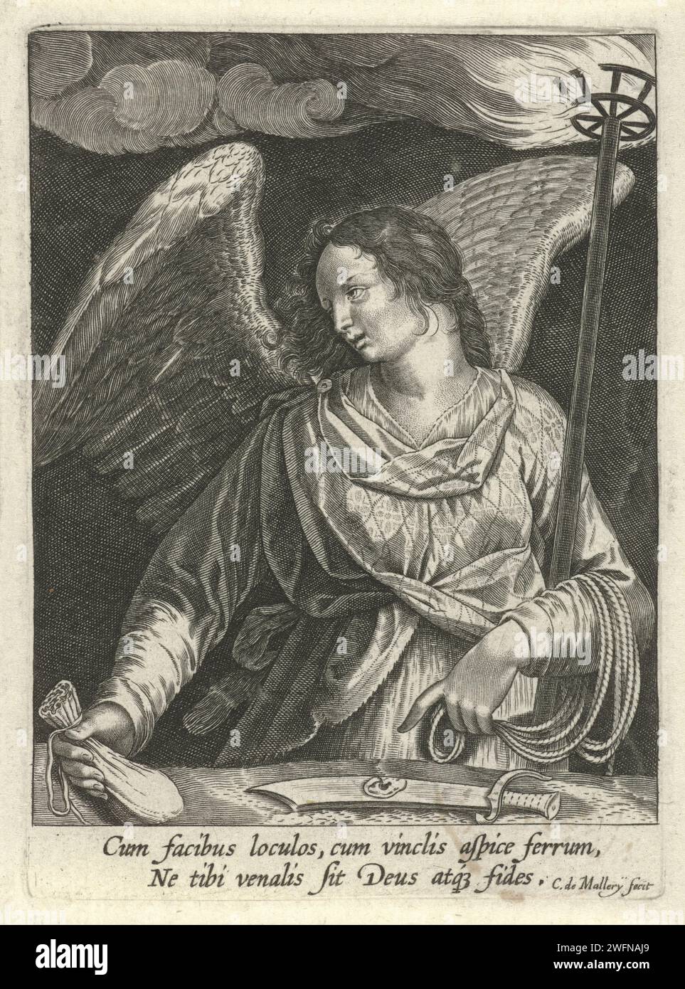 Engel with the stock exchange of Judas and the sword of Petrus, Karel ...