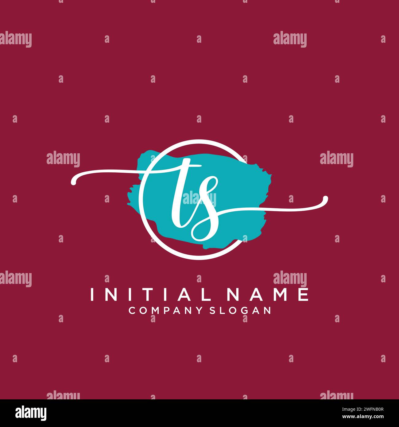 TS Initial handwriting logo with circle Stock Vector Image & Art - Alamy