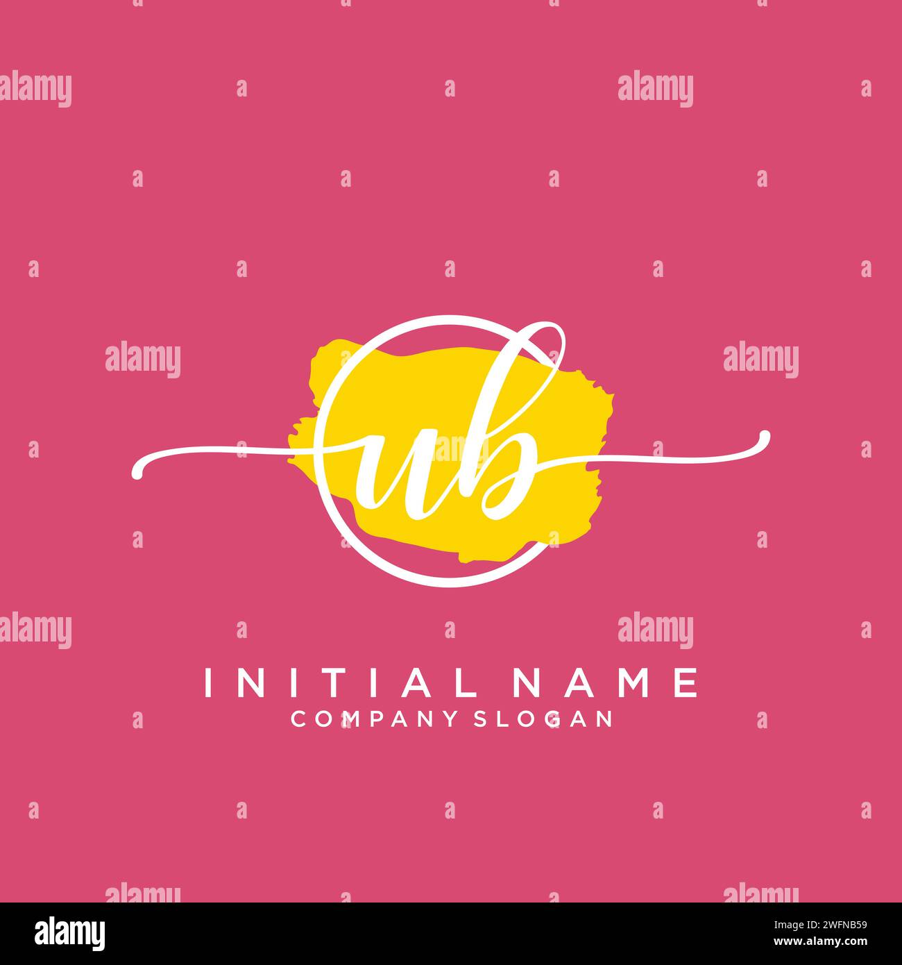 UB Initial handwriting logo with circle Stock Vector Image & Art - Alamy
