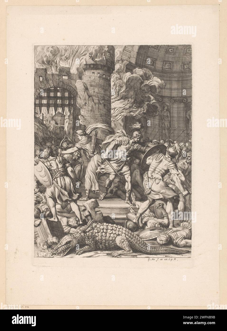 Mars and Bellona during the intake of Alexandria, Gérard Audran, 1650 ...