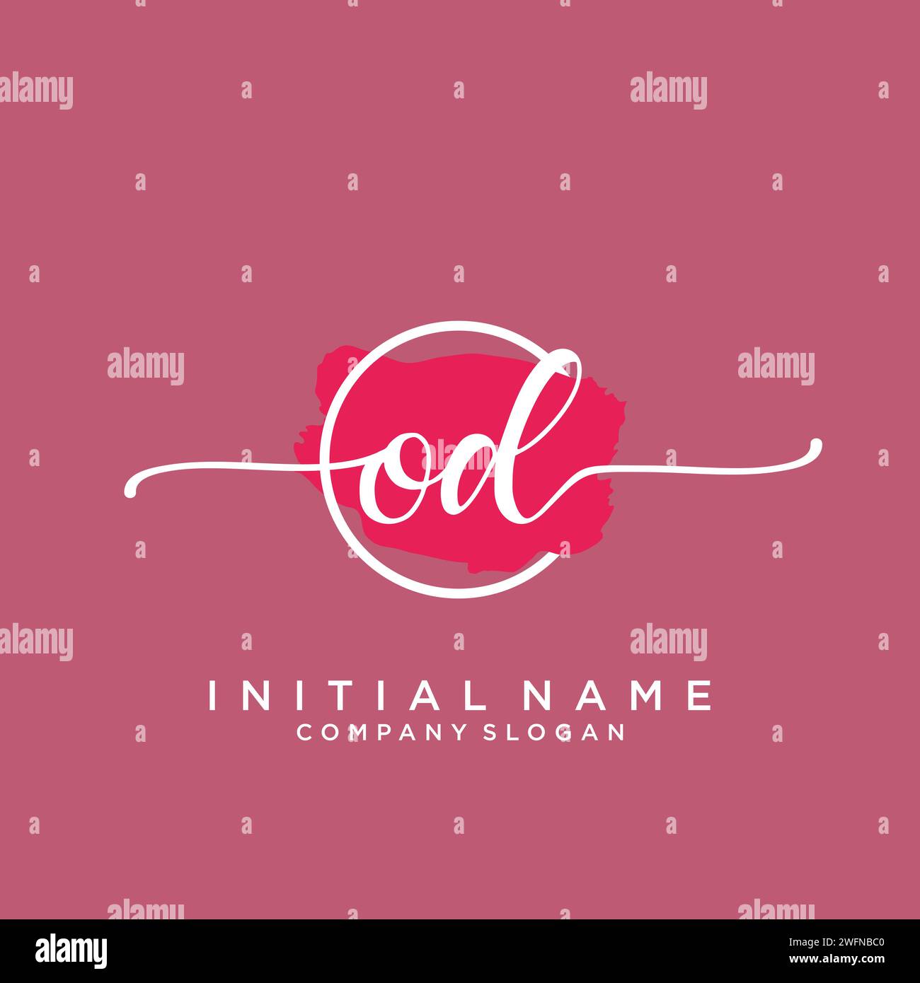 OD Initial handwriting logo with circle Stock Vector Image & Art - Alamy