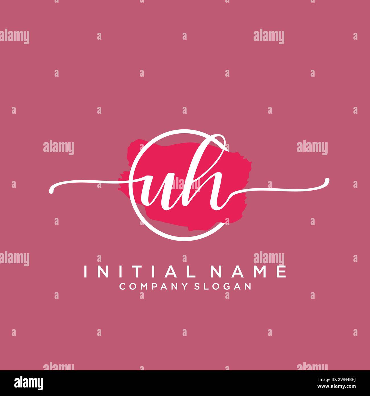 UH Initial handwriting logo with circle Stock Vector Image & Art - Alamy