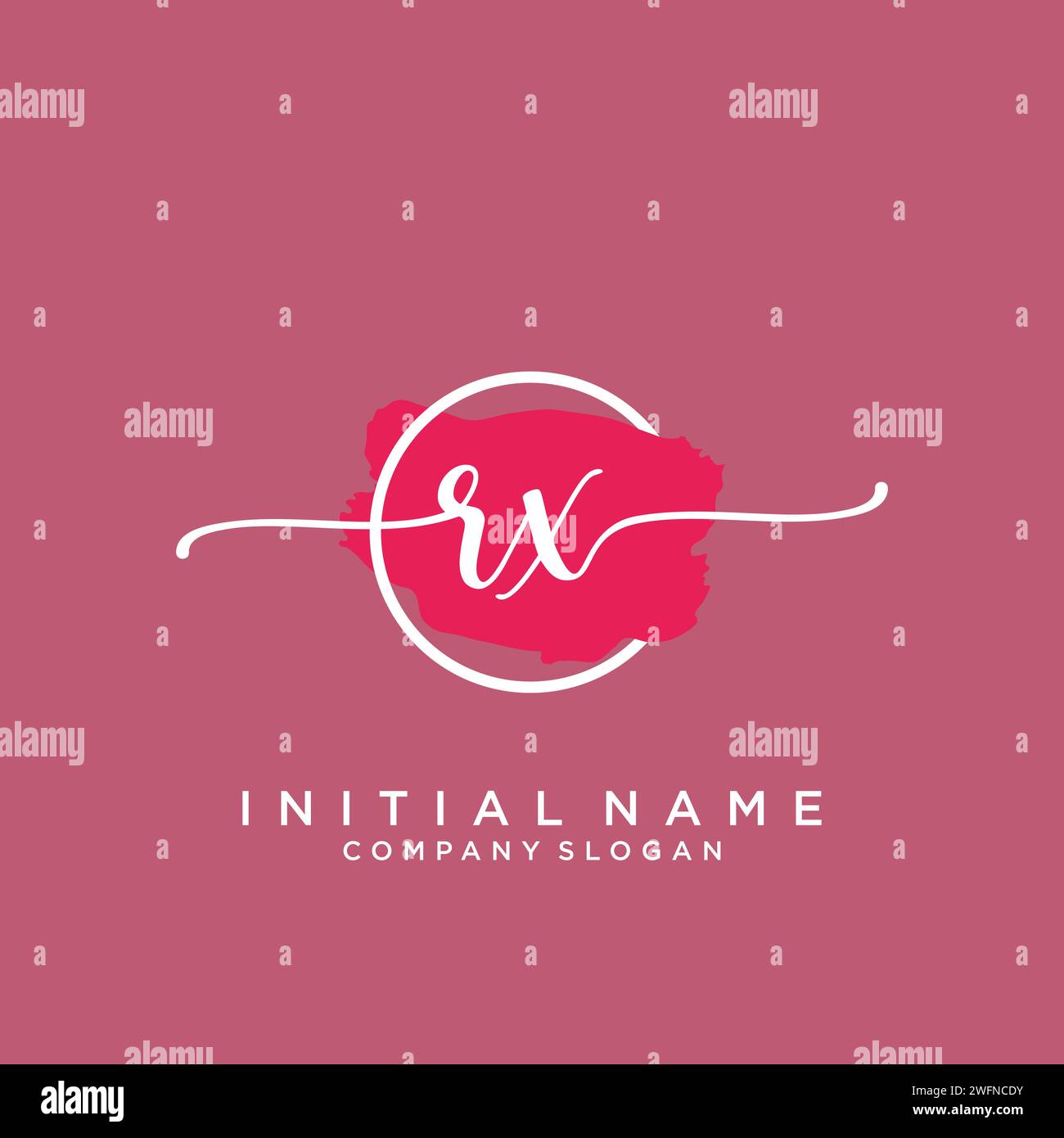 RX Initial handwriting logo with circle Stock Vector Image & Art - Alamy
