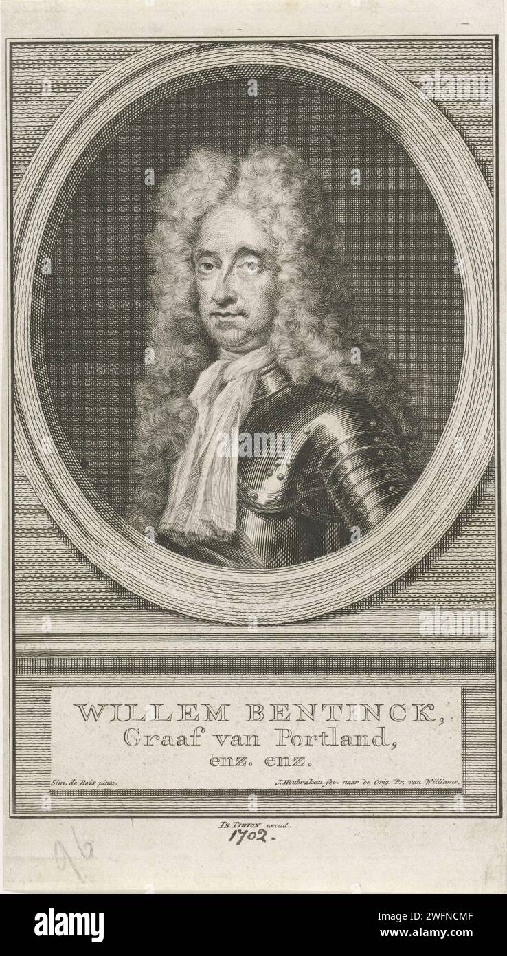 Portrait of Hans Willem Bentinck, Count of Portland, Jacob Houbraken ...