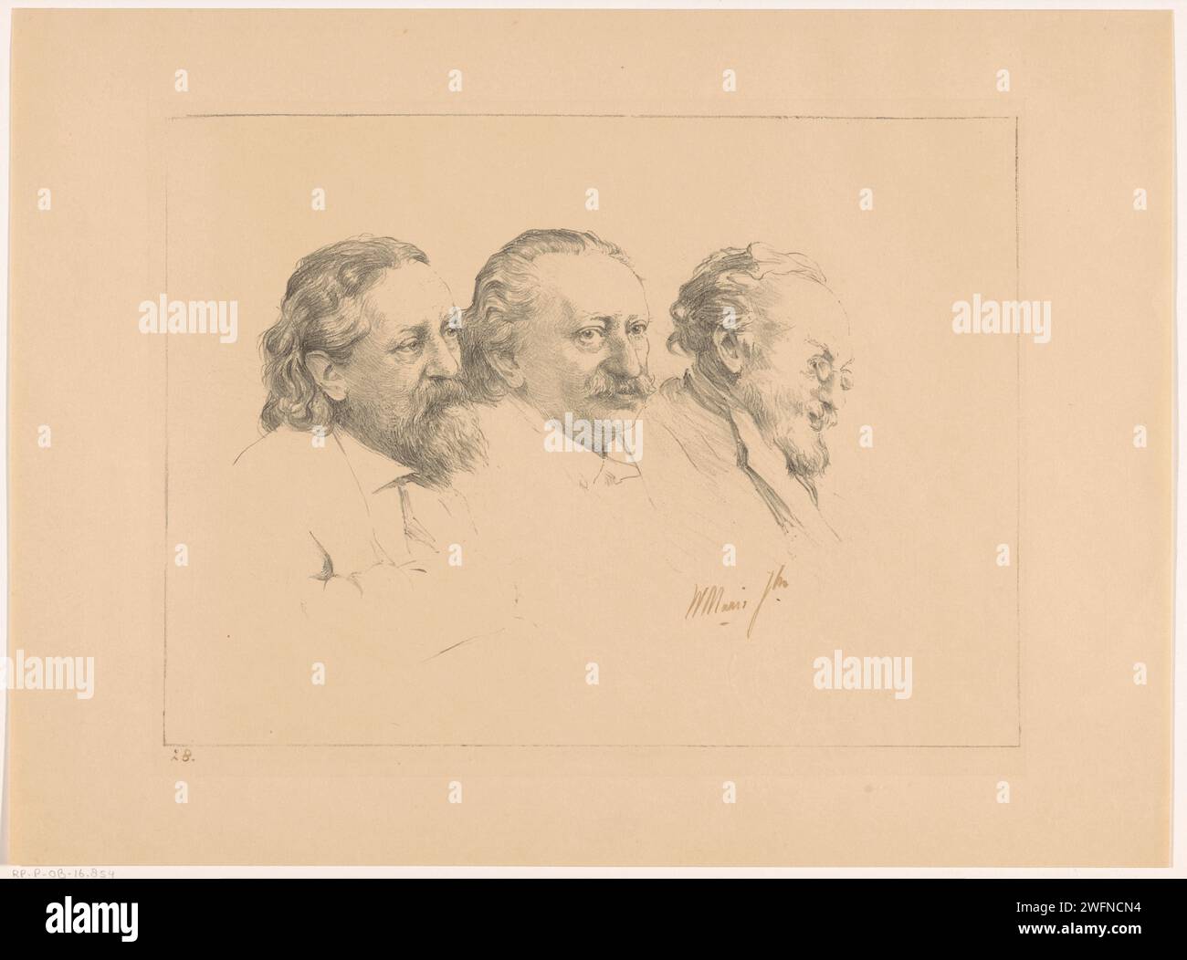 Portrait of Jacob, Willem and Matthijs Maris, Willem Matthijs Maris ...