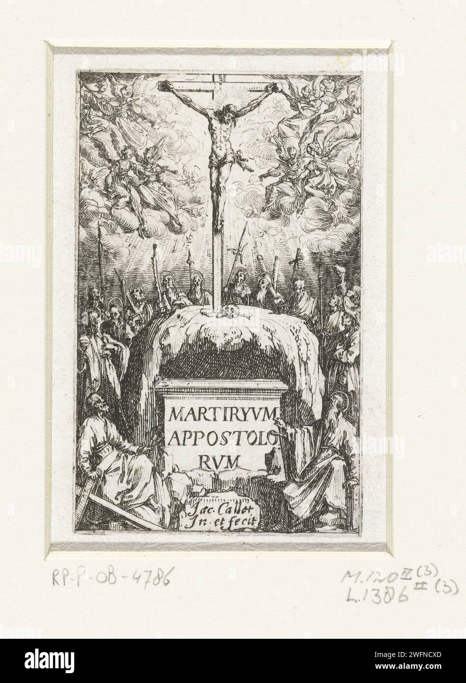 Title print for the print series 'De Kleine Apostelen' (the martyrdom of the apostles), Jacques ...