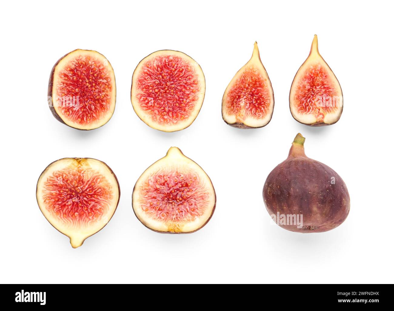 Fresh ripe figs on white background Stock Photo - Alamy