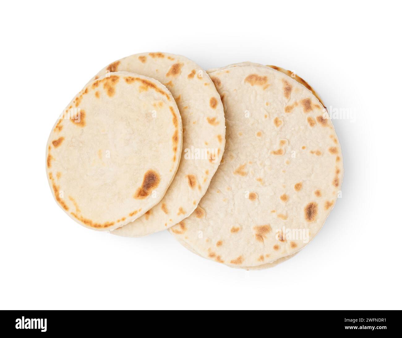 Tasty pita bread on white background Stock Photo - Alamy