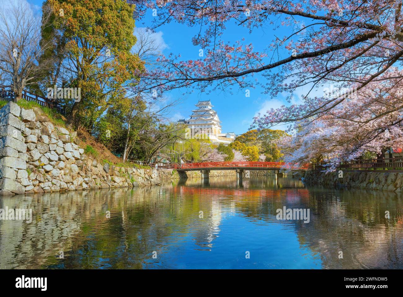 Hyogo, Japan - April 4 2023: Himeji Castle AKA White Heron Castle with ...