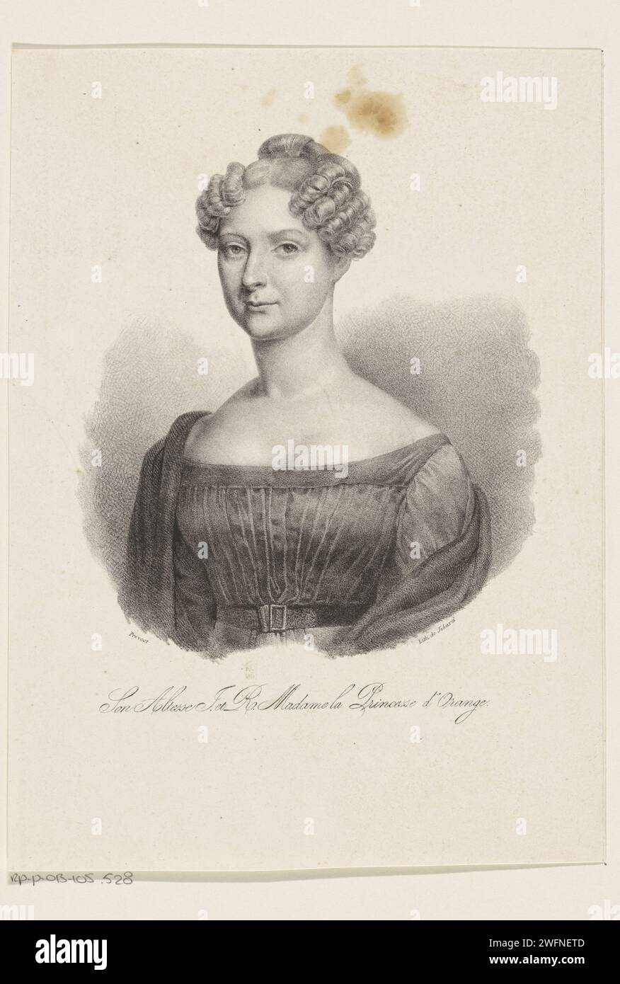 Portret van Anna Paulowna Romanowa, 1816 - 1861 print Portrait of Anna ...