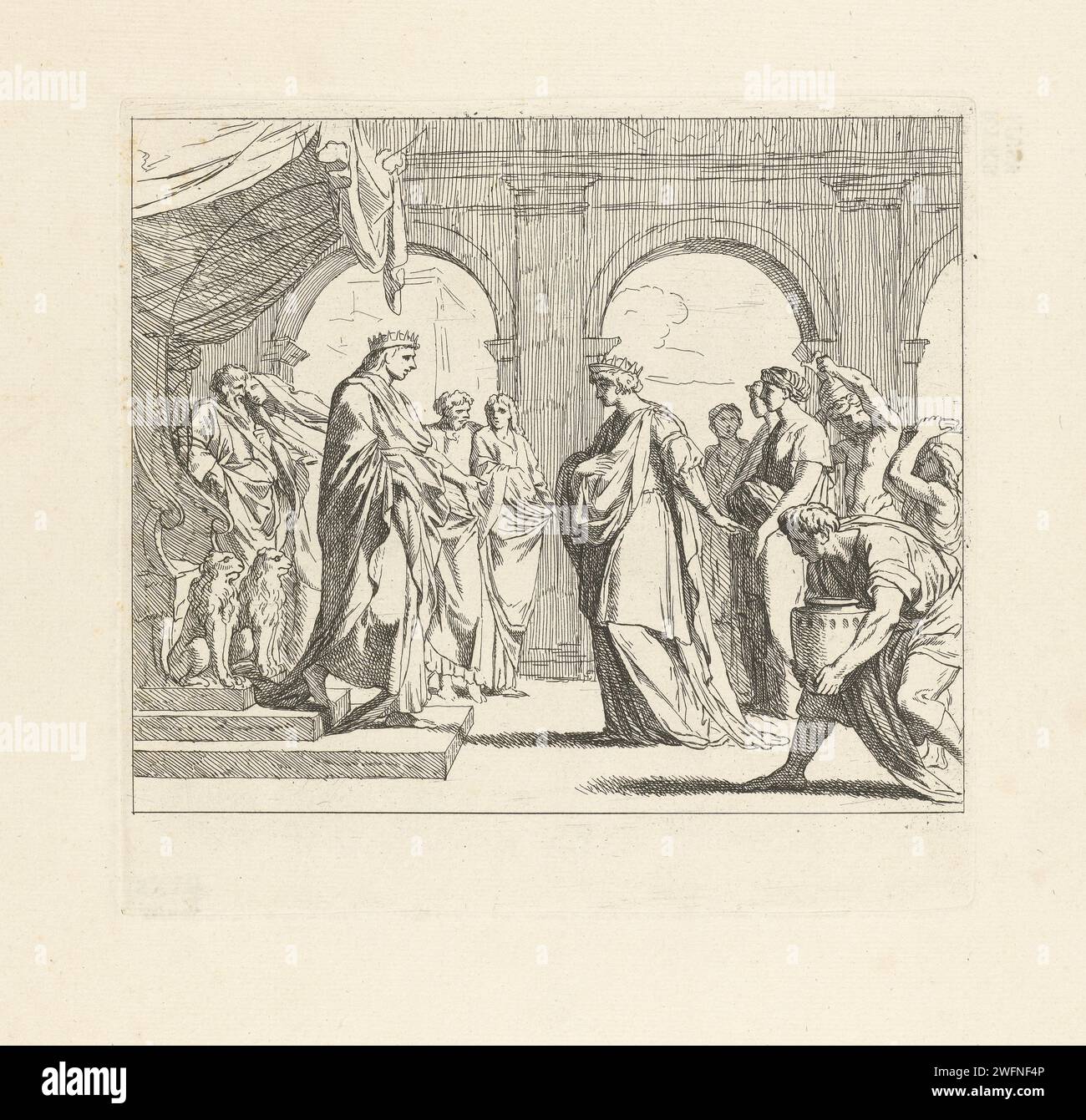 Solomon receives the queen of Seba, Bernard Picart (Possible), 1683 ...