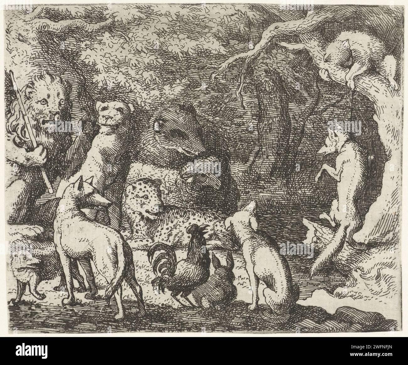 Reinaert de Vos asks permission to confess, Allaert van Everdingen ...