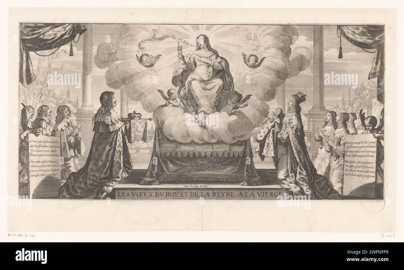 Louis XIII and Anna van Austria present Crown Prince Louis XIV to the ...