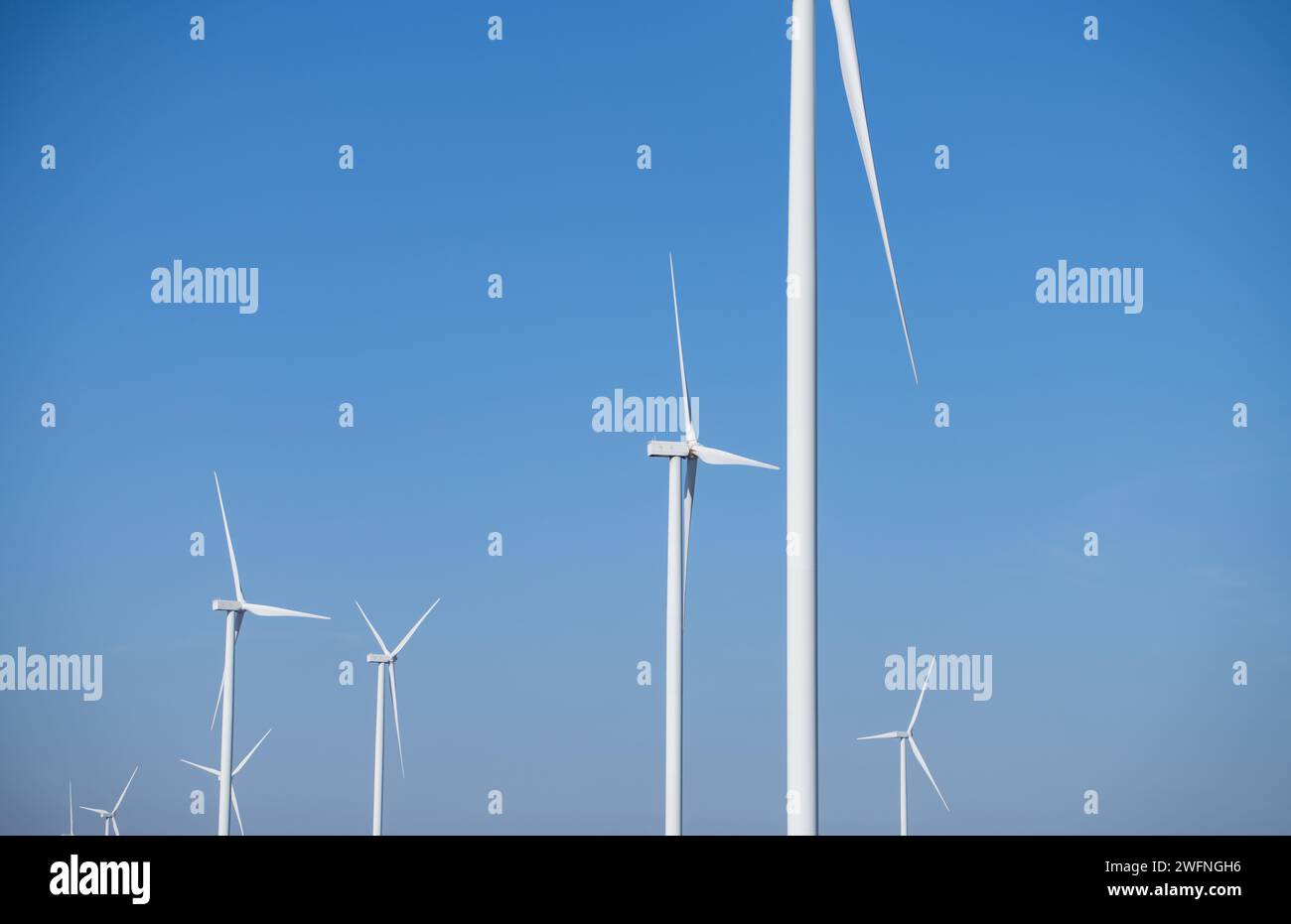 Wind energy. Wind power. Sustainable, renewable energy. Wind turbines ...