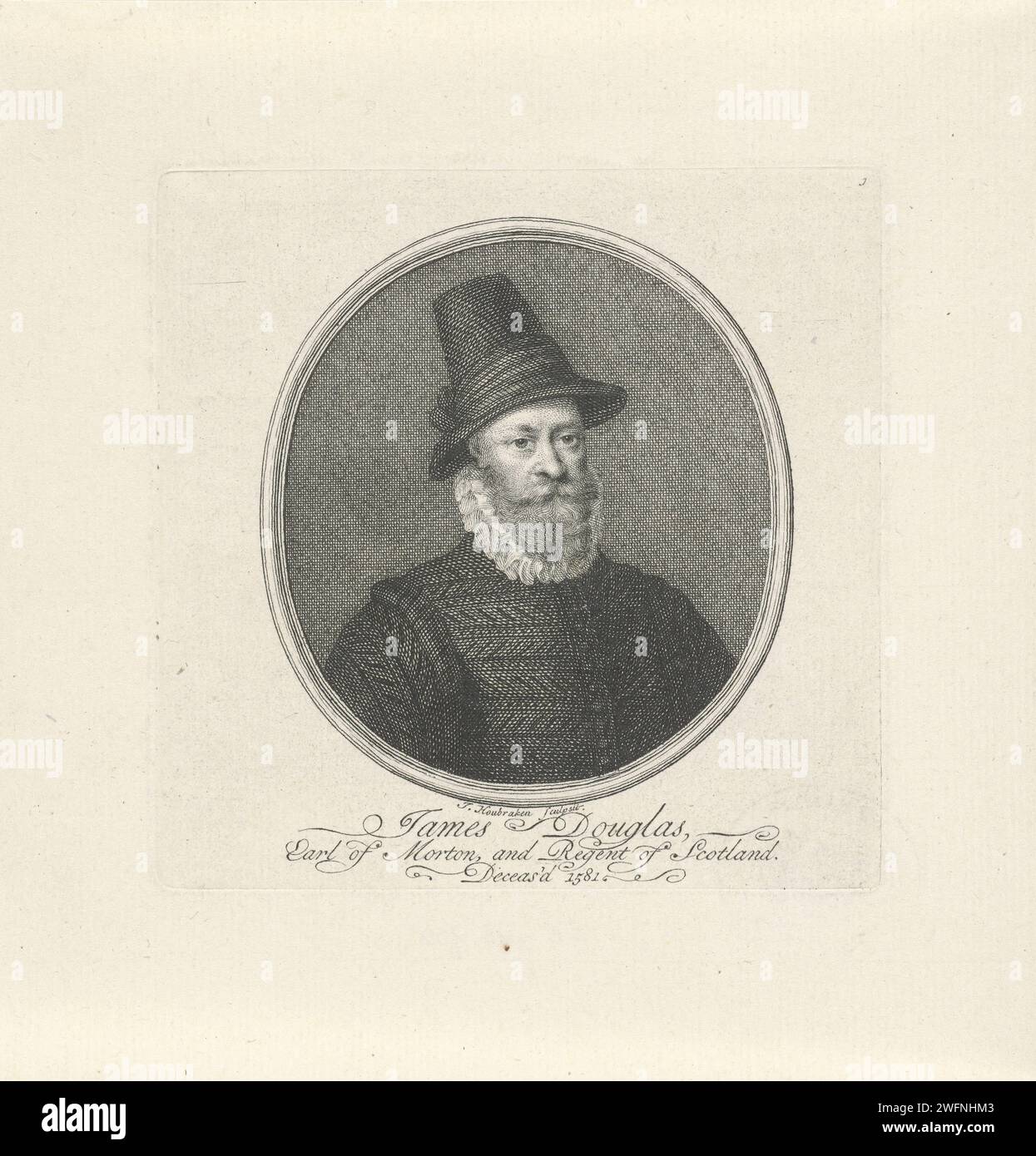 Portrait of James Douglas, Jacob Houbraken, 1708 - 1780 print Bust of ...
