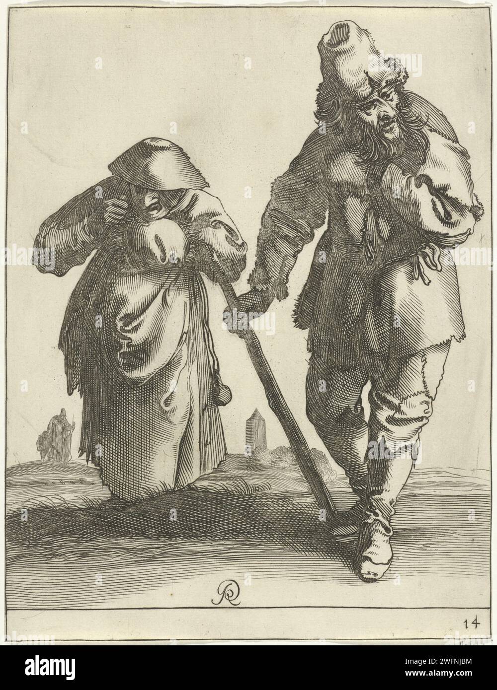 Elderly beggars, Pieter Jansz Quast, 1634 - 1638 print An old beggar ...