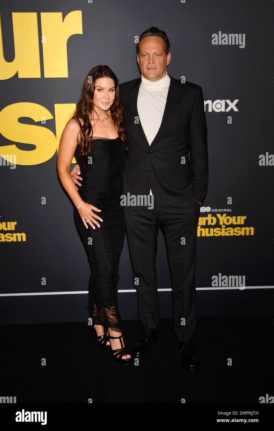 LOS ANGELES, CALIFORNIA - JANUARY 30: (L-R) Kyla Weber and Vince Vaughn ...