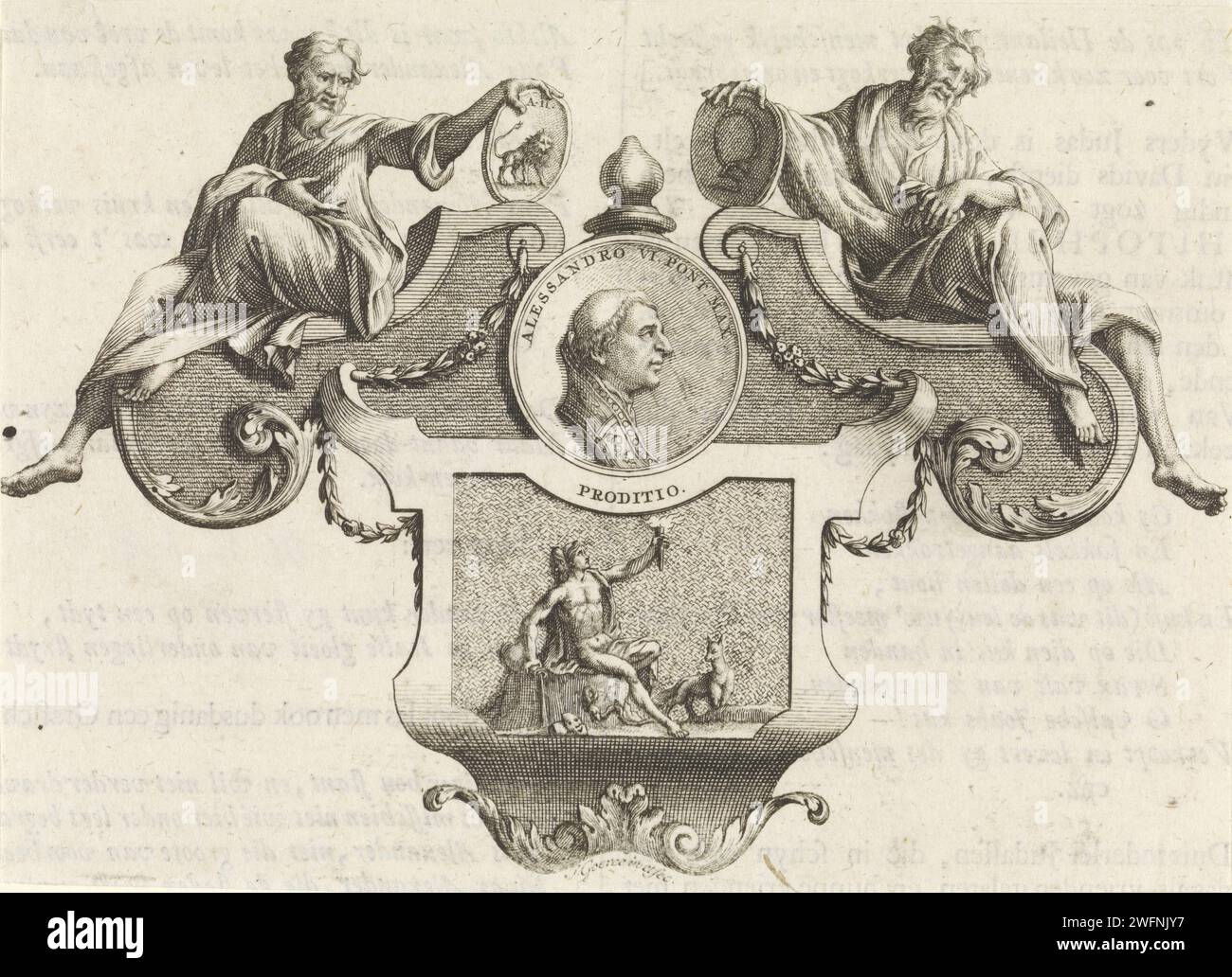 Emblem: Judas, Jan Goeree, 1723 print An emblem in the form of a ...