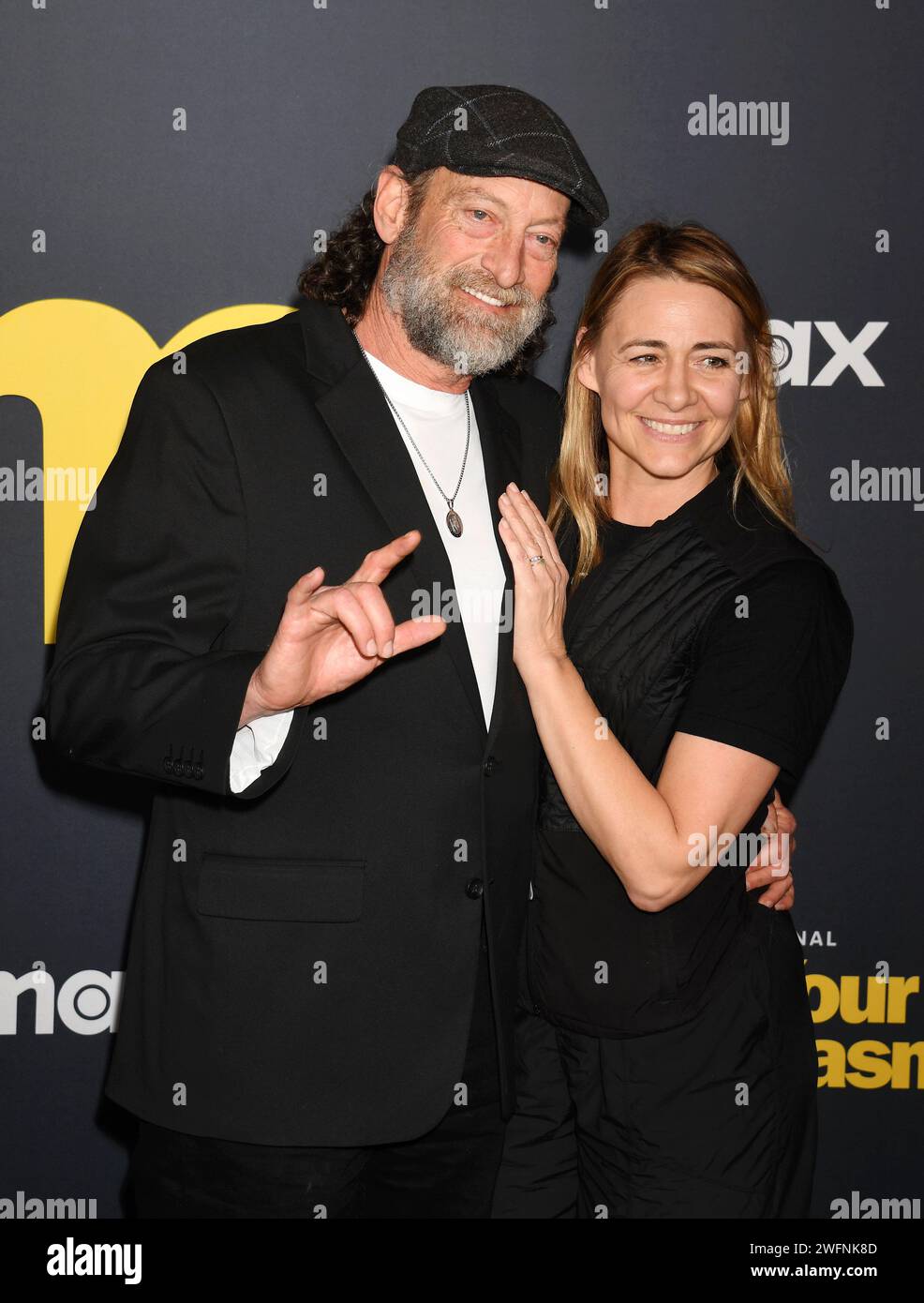 LOS ANGELES, CALIFORNIA - JANUARY 30: (L-R) Troy Kotsur and Deanne Bray ...