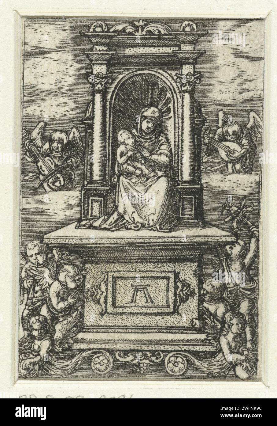 Maria with child on a throne, Albrecht Altdorfer, c. 1506 - 1538 print ...