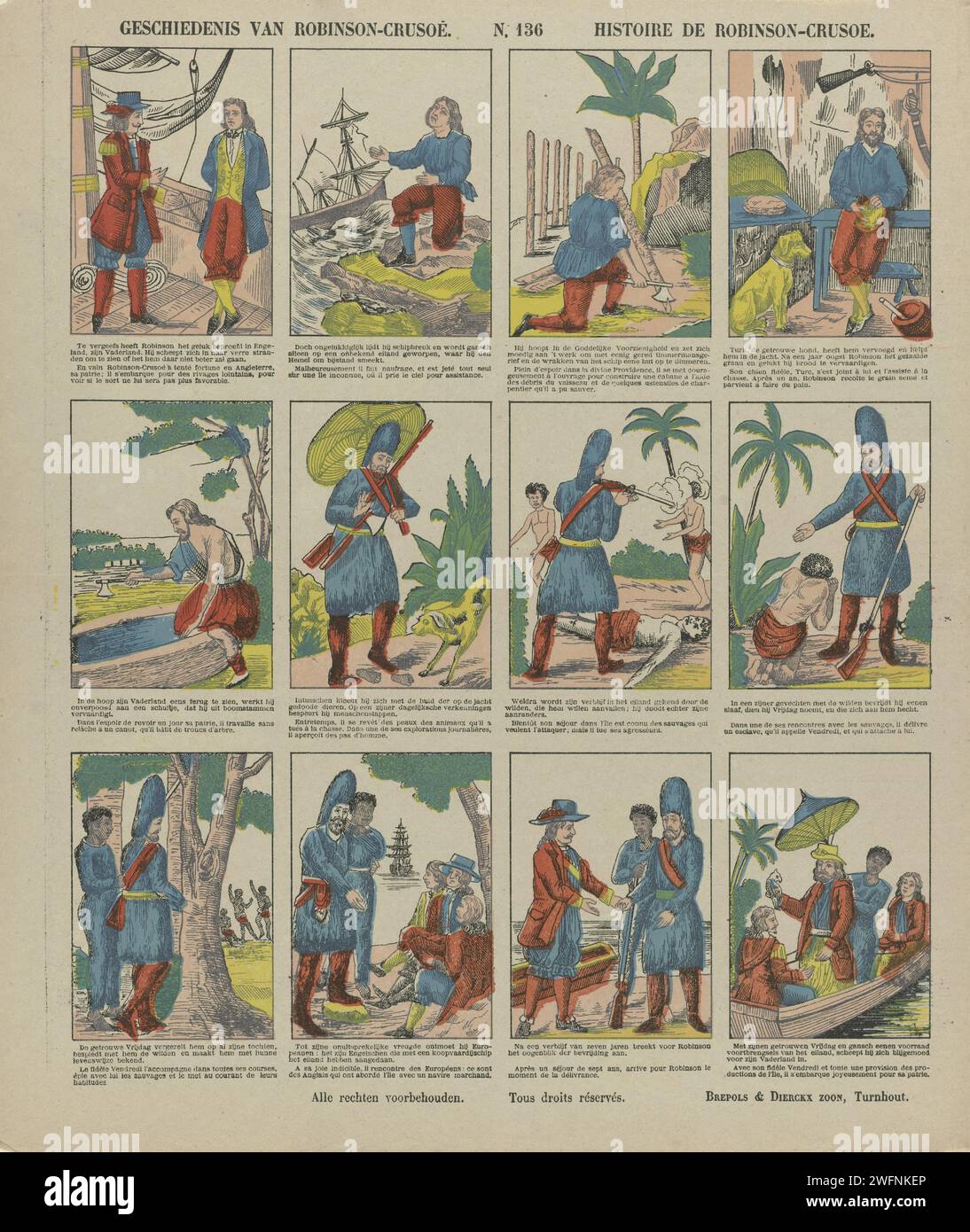 History of Robinson-Crusoé / Histoire de Robinson-Crusoe, 1833-1911 ...