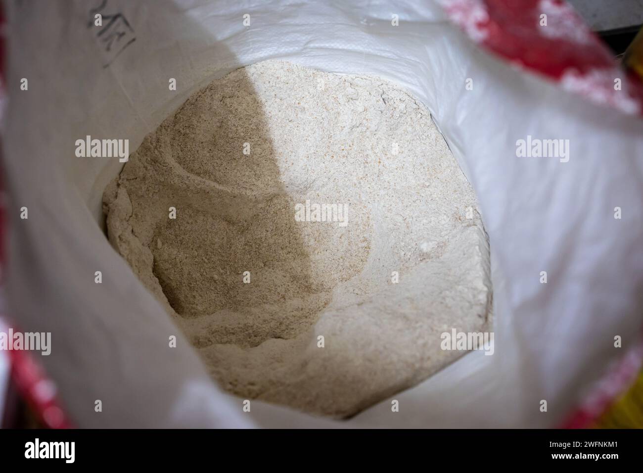whole Pearl Millet flour for sale at retail shop from top angle at day ...