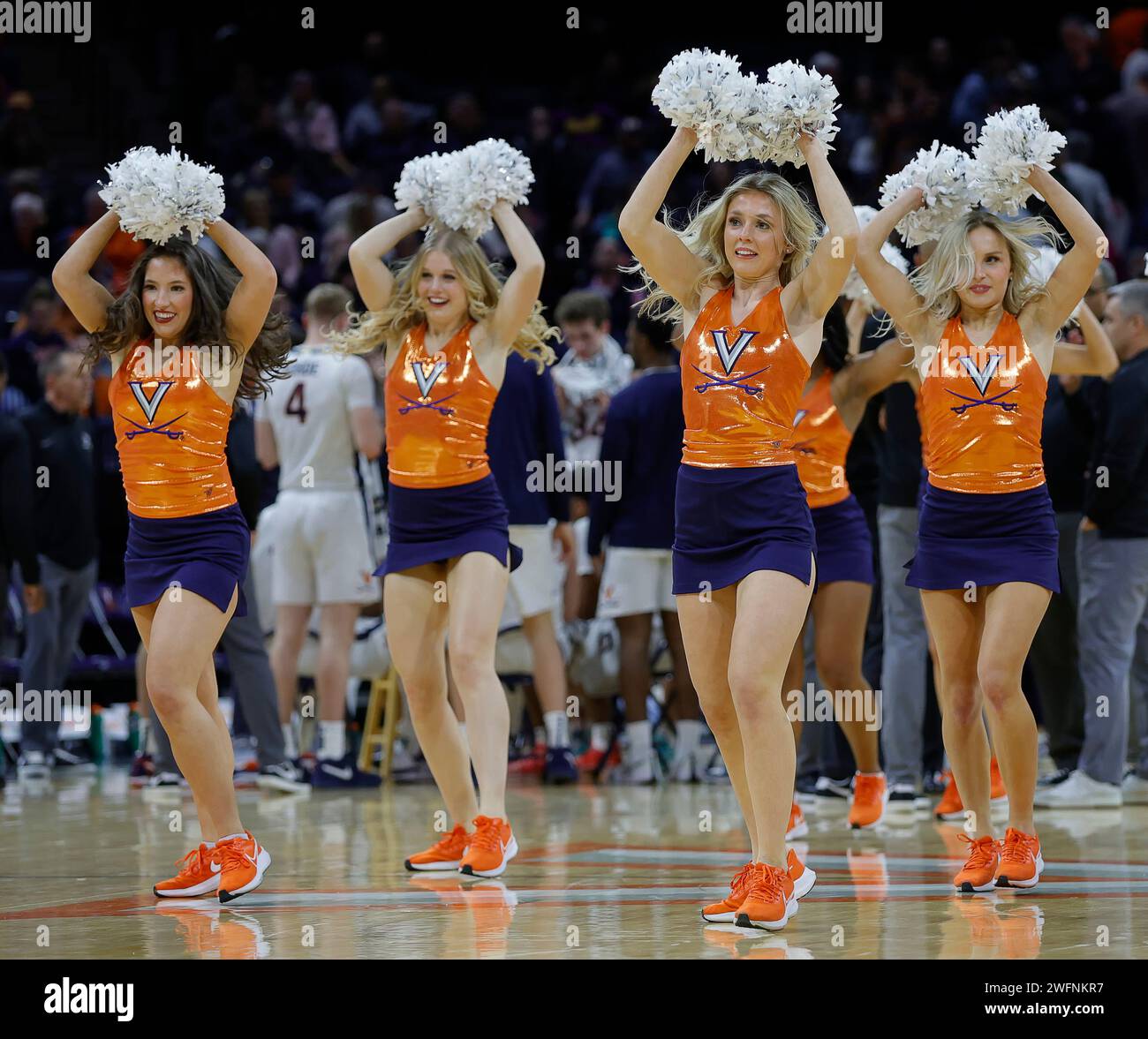 Charlottesville, VA, USA. 31st Jan, 2024. The UVA Dance Team performs ...