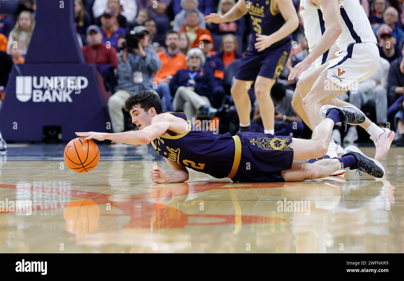 Charlottesville, VA, USA. 31st Jan, 2024. Notre Dame Fighting Irish ...