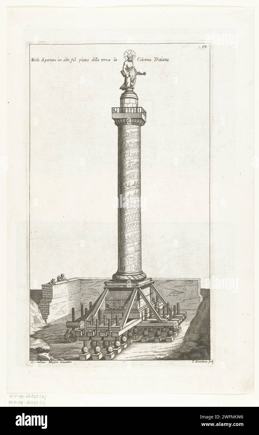 Construction for the support and relocation of the column of Trajanus ...