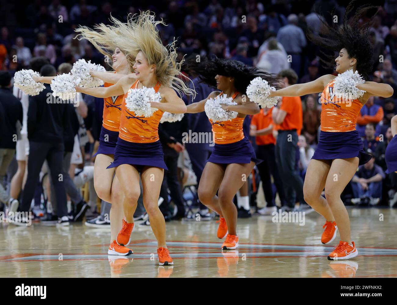 Charlottesville, VA, USA. 31st Jan, 2024. The UVA Dance Team performs ...
