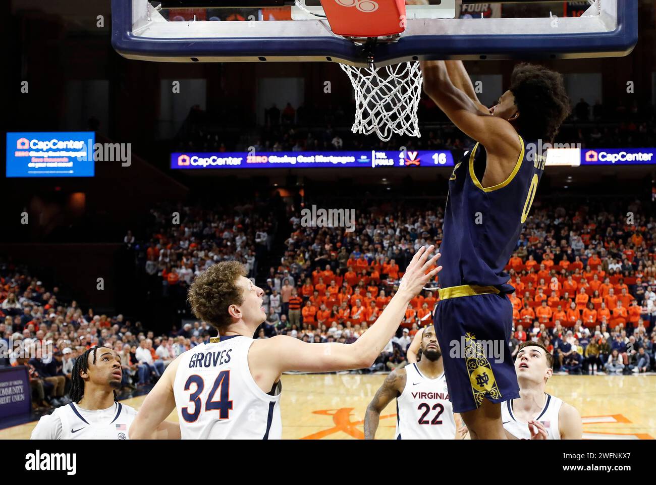 Charlottesville, VA, USA. 31st Jan, 2024. Notre Dame Fighting Irish ...