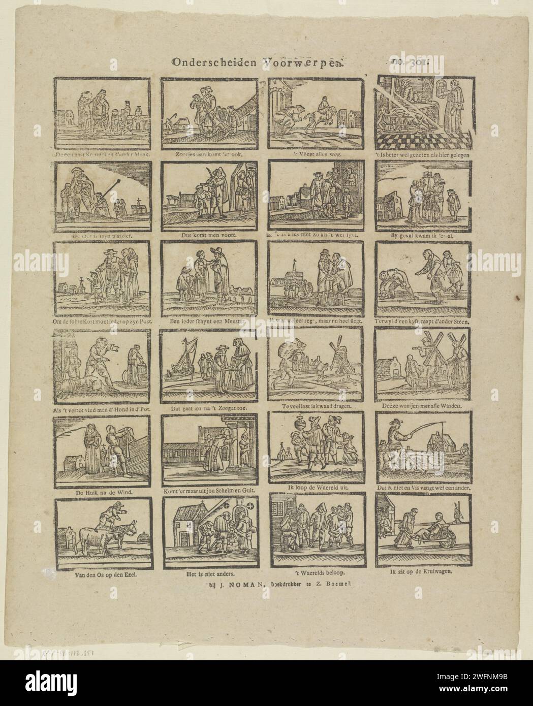 Distinely objects, 1806 - 1830 print Leaf with 24 imaginations of ...